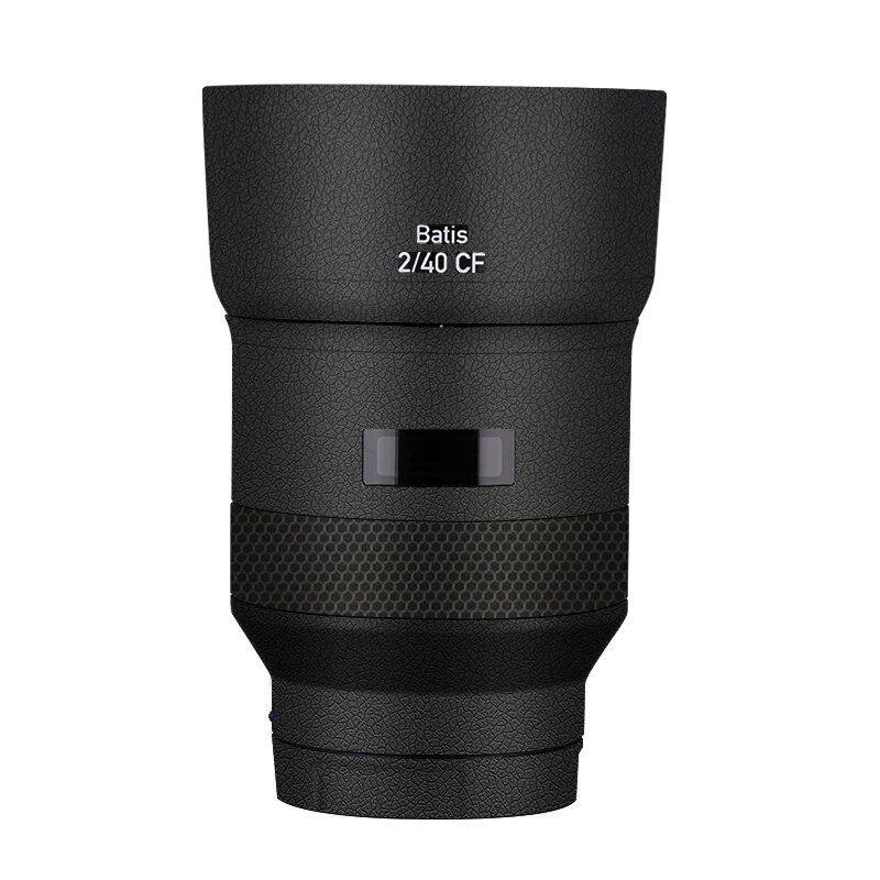 Объектив Zeiss Batis 40mm f/2 с чёрным кожаным рисунком для творческой фотографии
