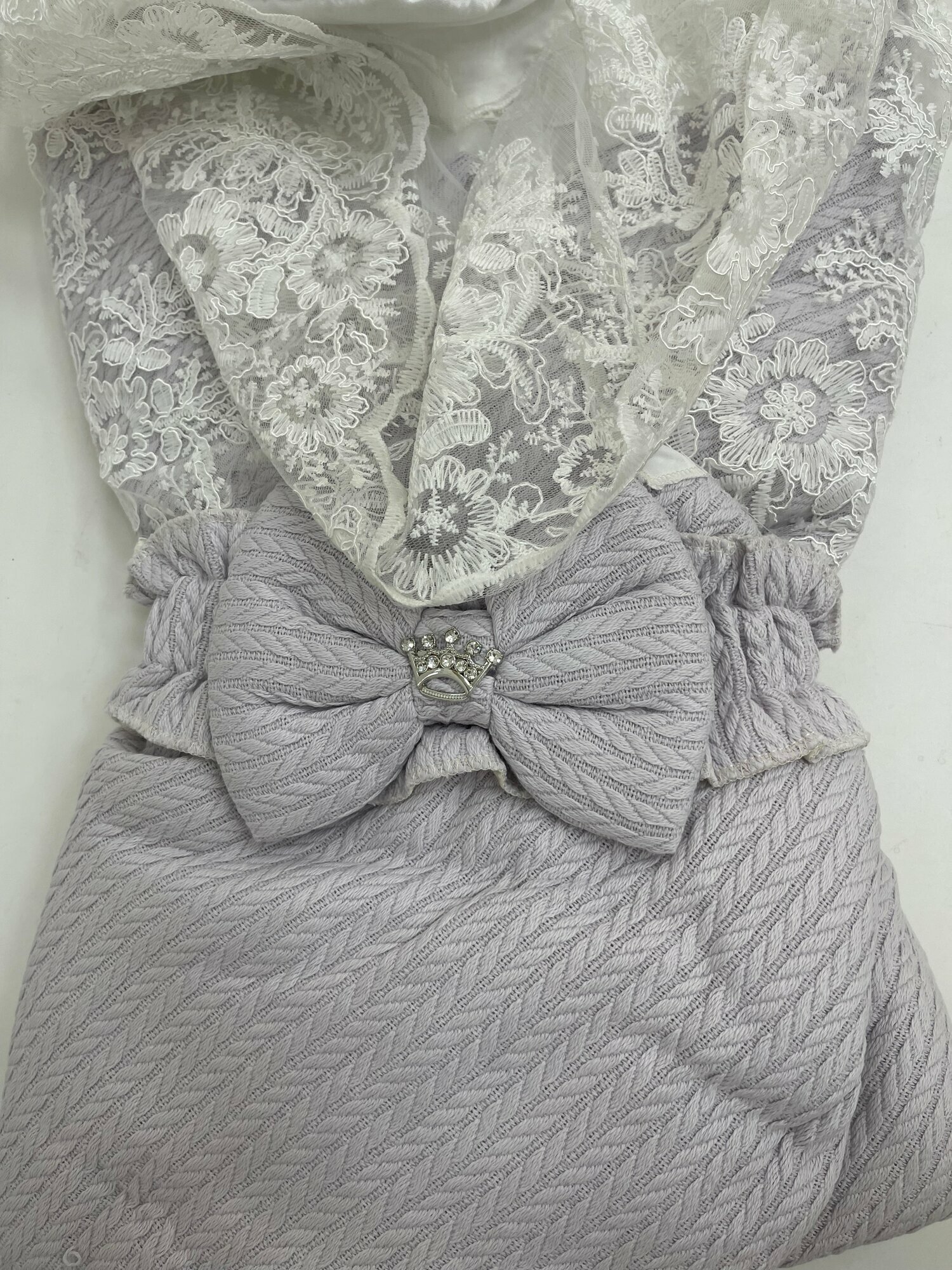 Конверт для новорожденного на выписку в роддом для мальчика серый