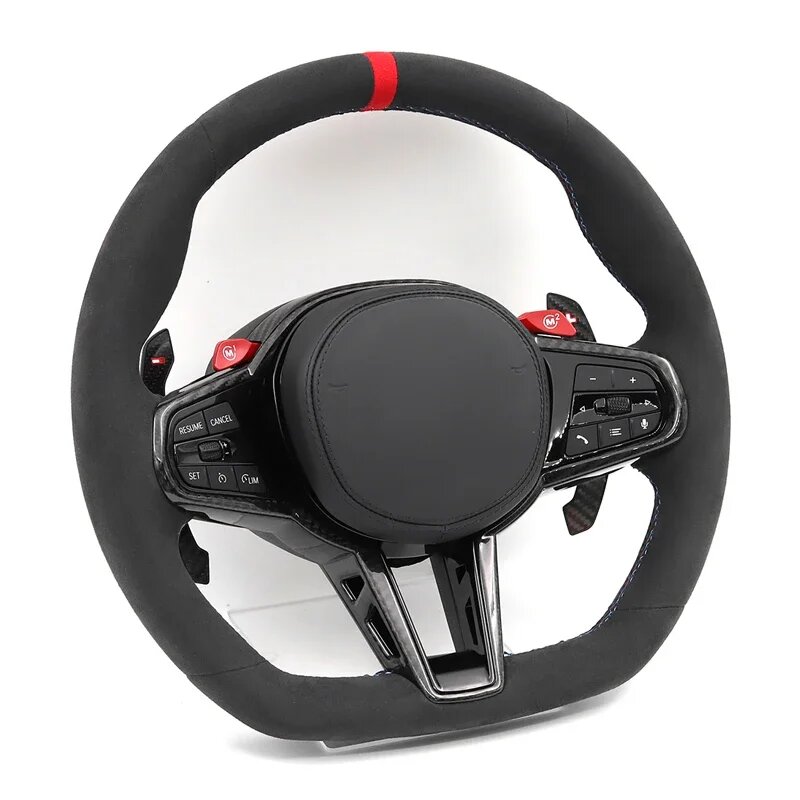 Кожаный карбоновый автомобильный руль в сборе для BMW G/F серии G20 G30 G31 G32 G01 X4 G02 G87 M3 G80 M4 G82 G42 G21 G14 G15 G16 full set assembly