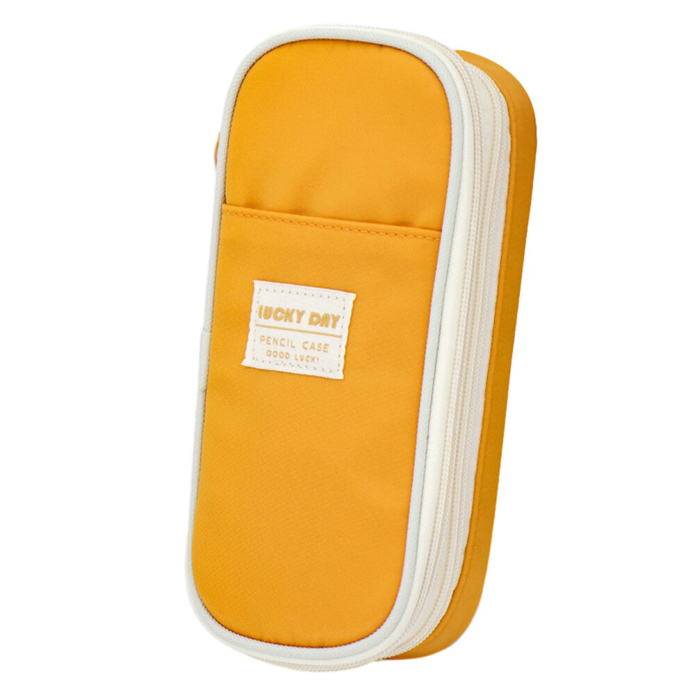 Чехол для карандашей Canvas Polyester Yellow Pink Coffee Yellow 2 22.5x10.5x60mm с зippers pocket и handle 1 шт