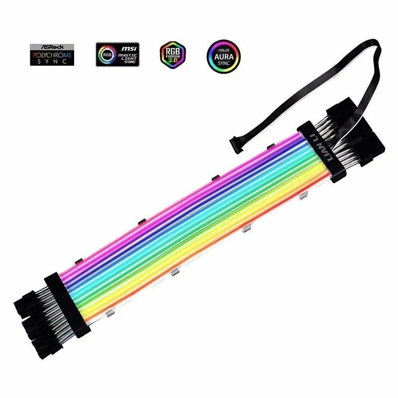 Lian Li Strimer Plus V2 Стример Плюс 24Pin ATX Расширенный кабель питания компьютера ARGB