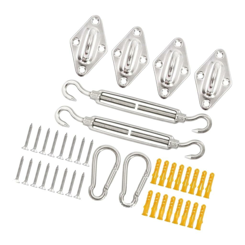 Комплект креплений для палатки и теневых навесов, 40 шт, Серебро 5 мм