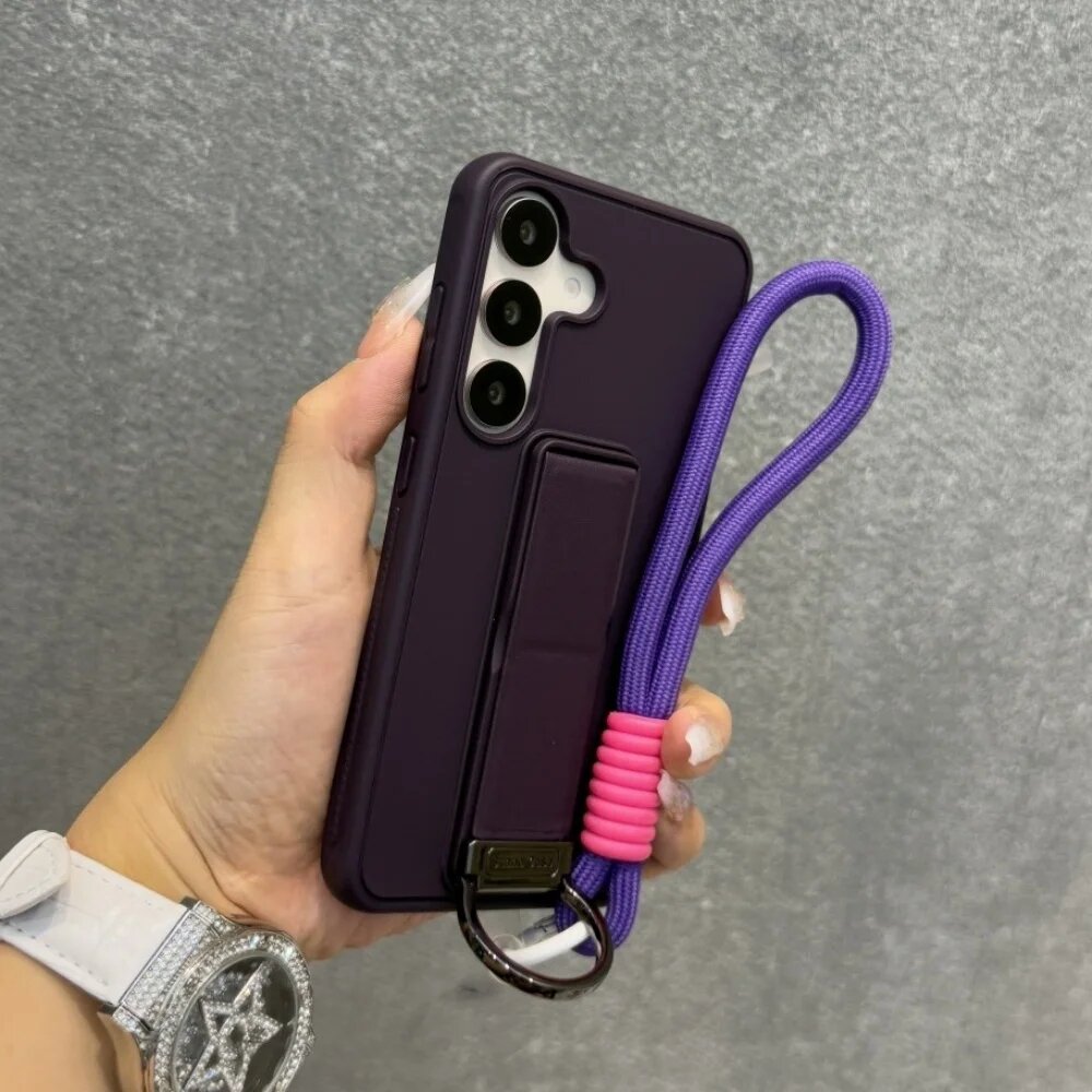Складной металлический чехол-подставка для Samsung Galaxy S25 Галакси S24, Фиолетовый, Deep Purple