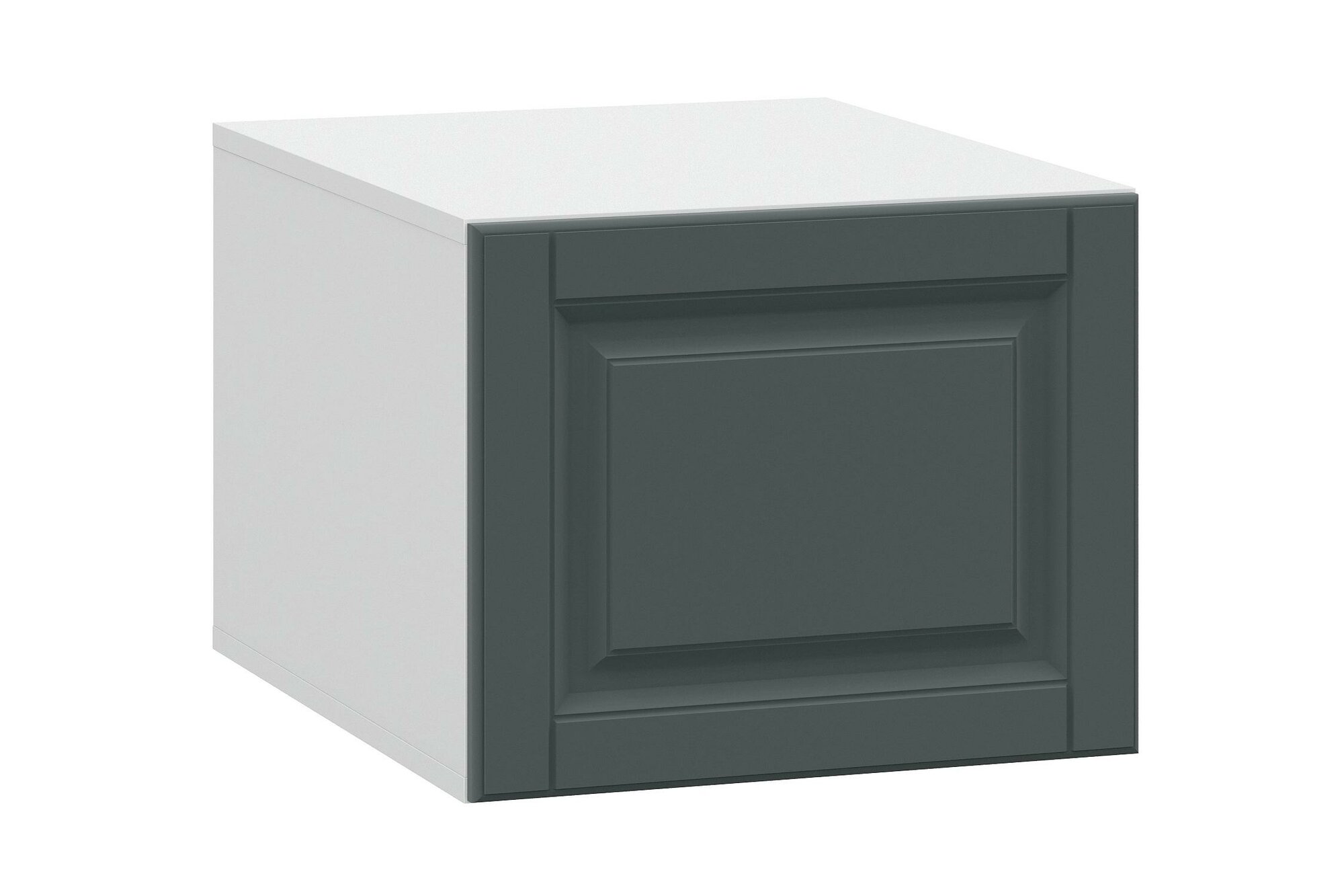 Шкаф верхний антресоль Нонтон Калеста, 45х54х36 см, белый / таежный лес