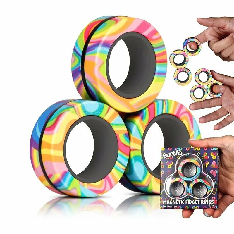Магнитные кольца 3pk Fidget Toys для взрослых Сотни трюков, которым нужно научиться Наполнители для чулок для подростков Взрослых мужчин-DKD-CJ0904