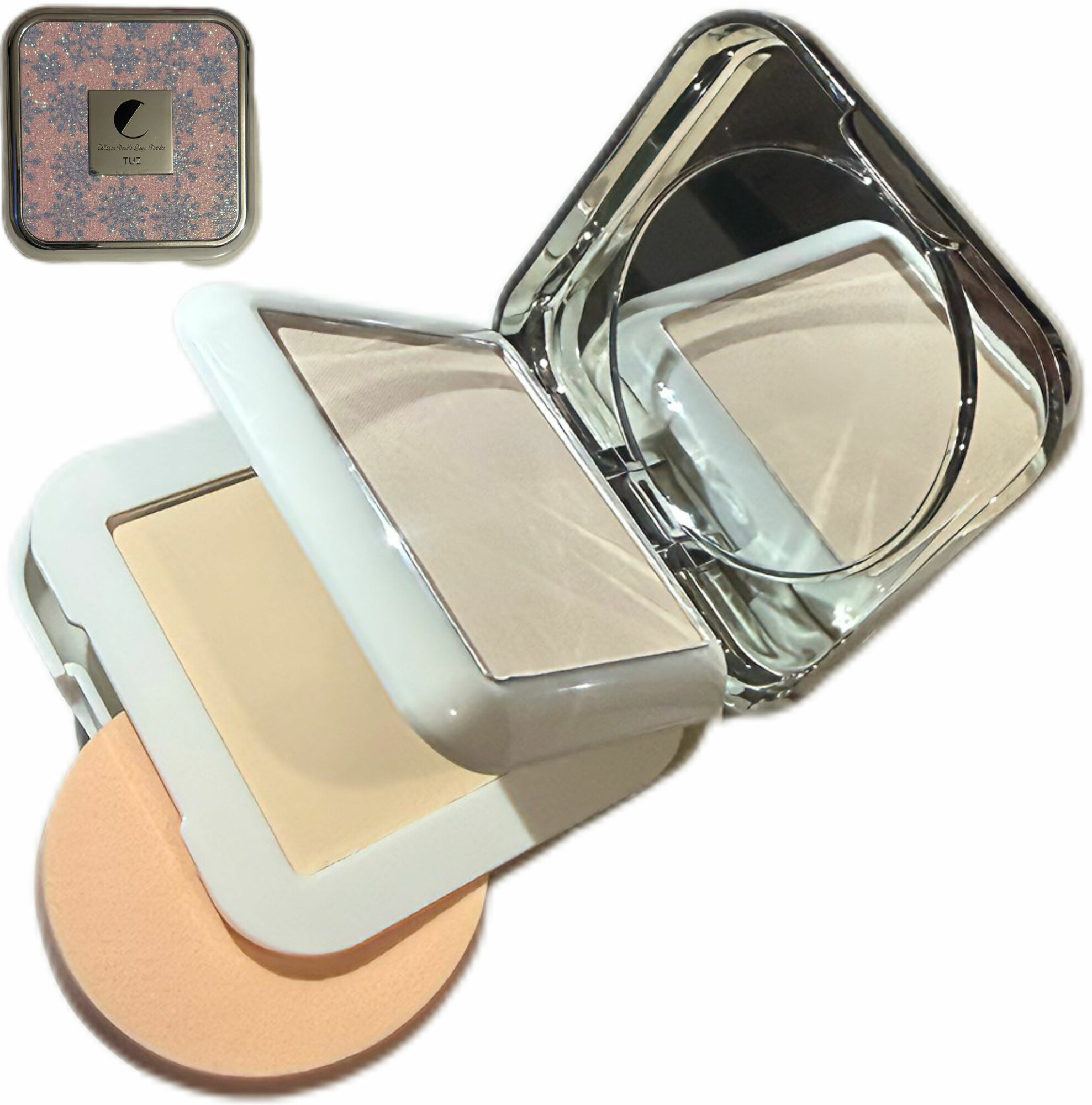 TUZ Пудра для лица 3 в 1 Collagen SPF 30 PA+++ тон 01, 30 гр