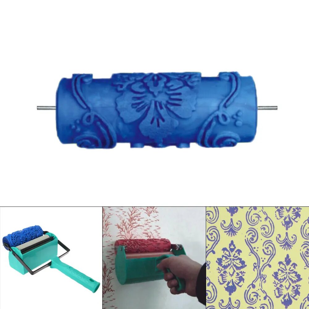5-дюймовый тисненый валик для рисования, текстура стены, трафарет, кисть, узор, декор 025Y