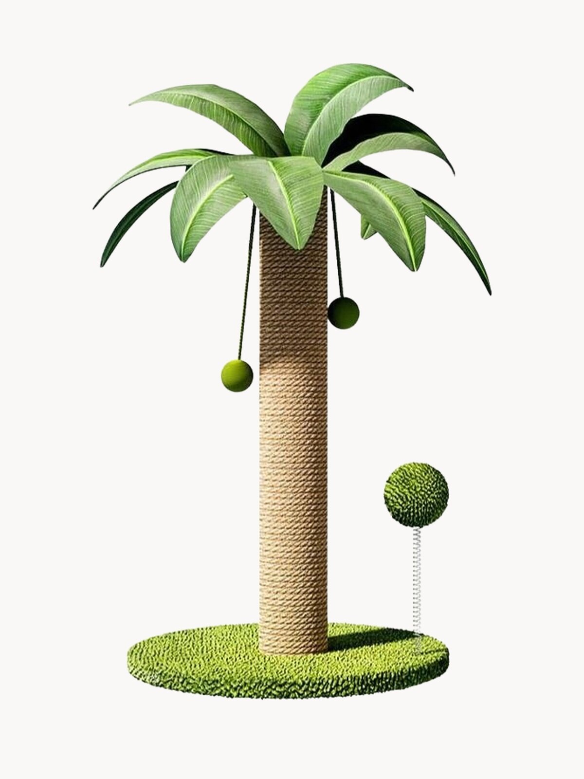 Когтеточка-столбик для кошек "Пальма", напольная, с противоскользящим дном, 63 см