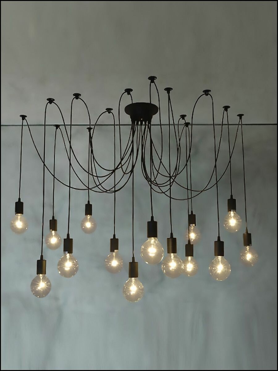 Люстра, длина кабеля 200 см, не содержит лампочек, подходит для: столовой, кухни, гостиной