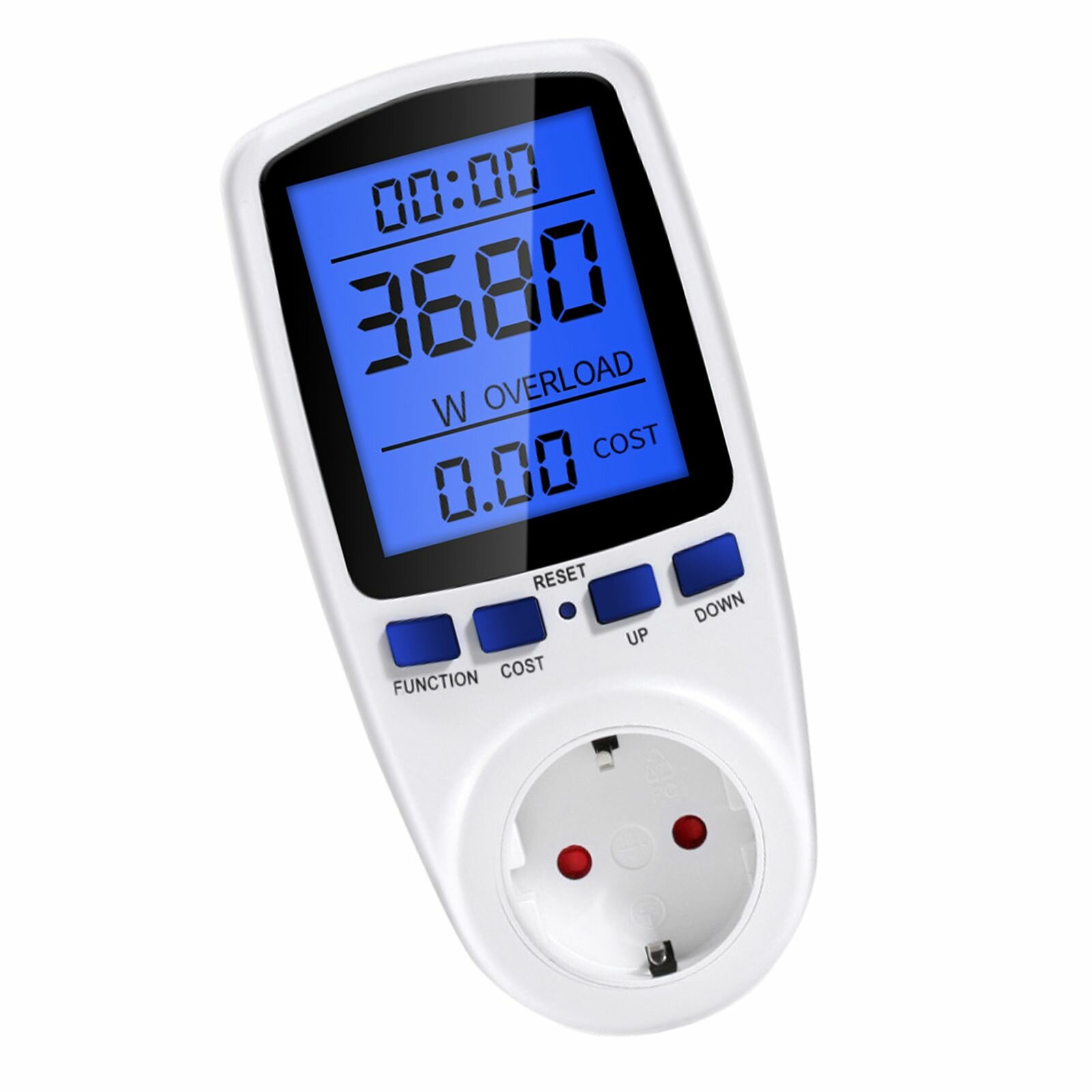 Многофункциональный цифровой ваттметр с розеткой