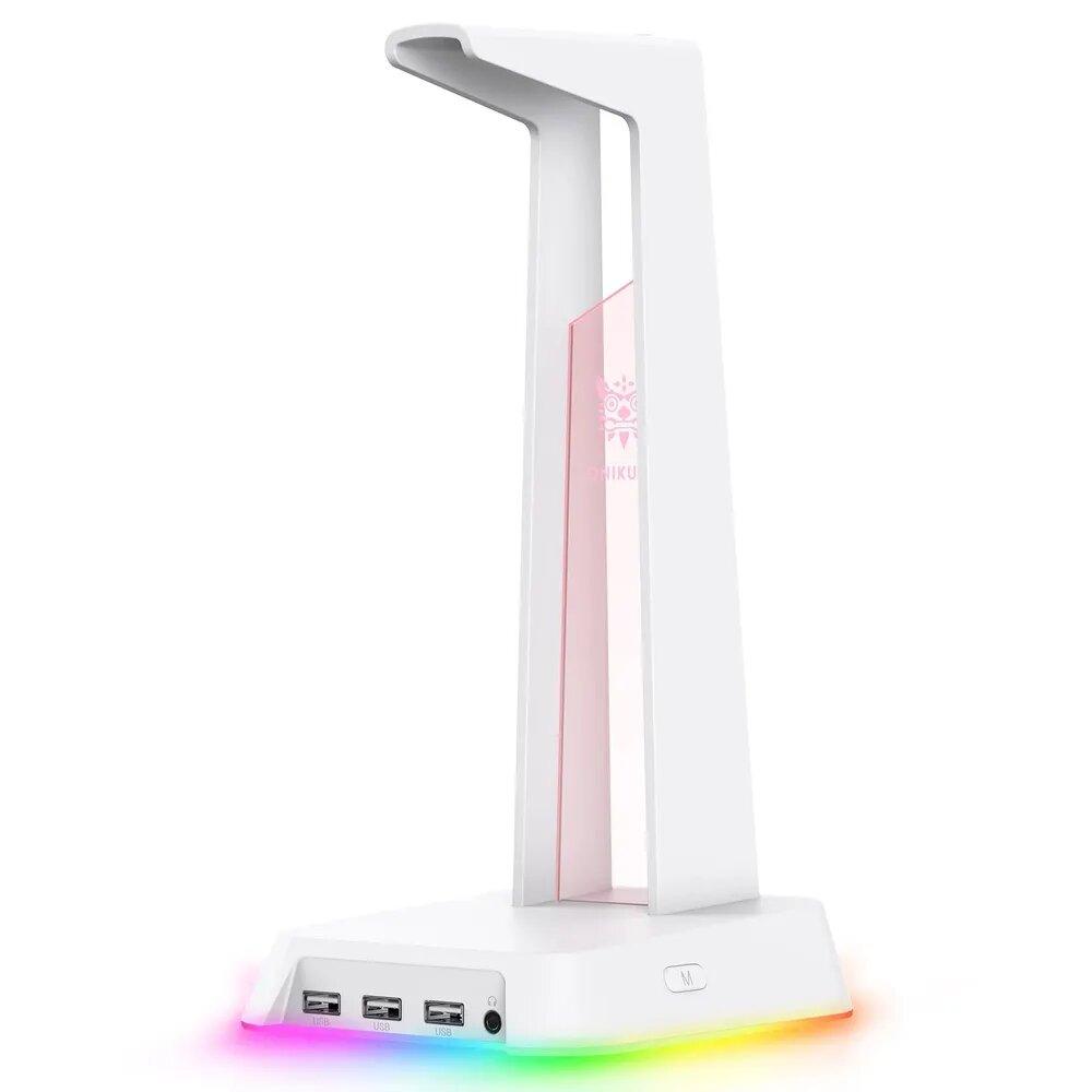 ONIKUMA ST-2 Подставка для наушников с подсветкой RGB Держатель гарнитуры с USB-портами Для геймеров на ПК Игровые наушники