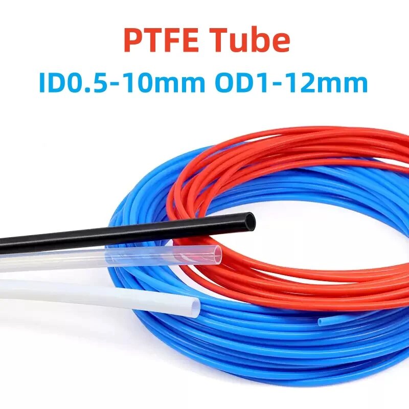 Красная тефлоновая трубка PTFE 4x6 мм, 1 метр