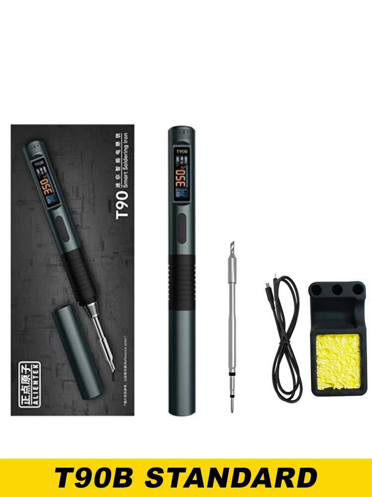 ALIENTEK T90 умный паяльник 140 Вт портативный цифровой дисплей автоматический сон печатная плата прецизионный паяльник набор инструментов для ремонта