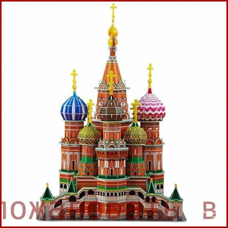 Эксклюзивная бумажная модель для 3D сборки, храм Спаса на Крови и Собор Василия Блаженного
