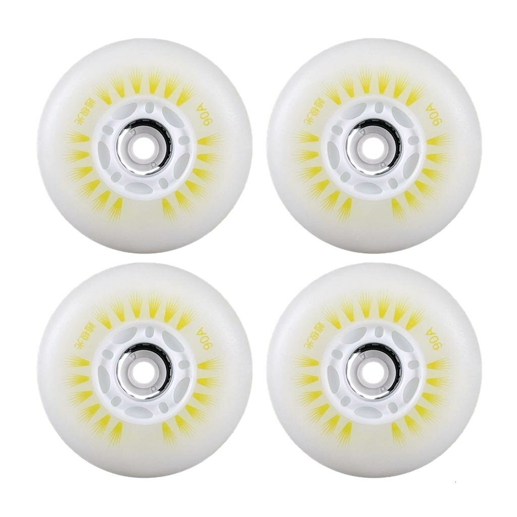 Светодиодные светящиеся колеса для роликов, 4 шт, Ослепительный цвет магне - 80mm