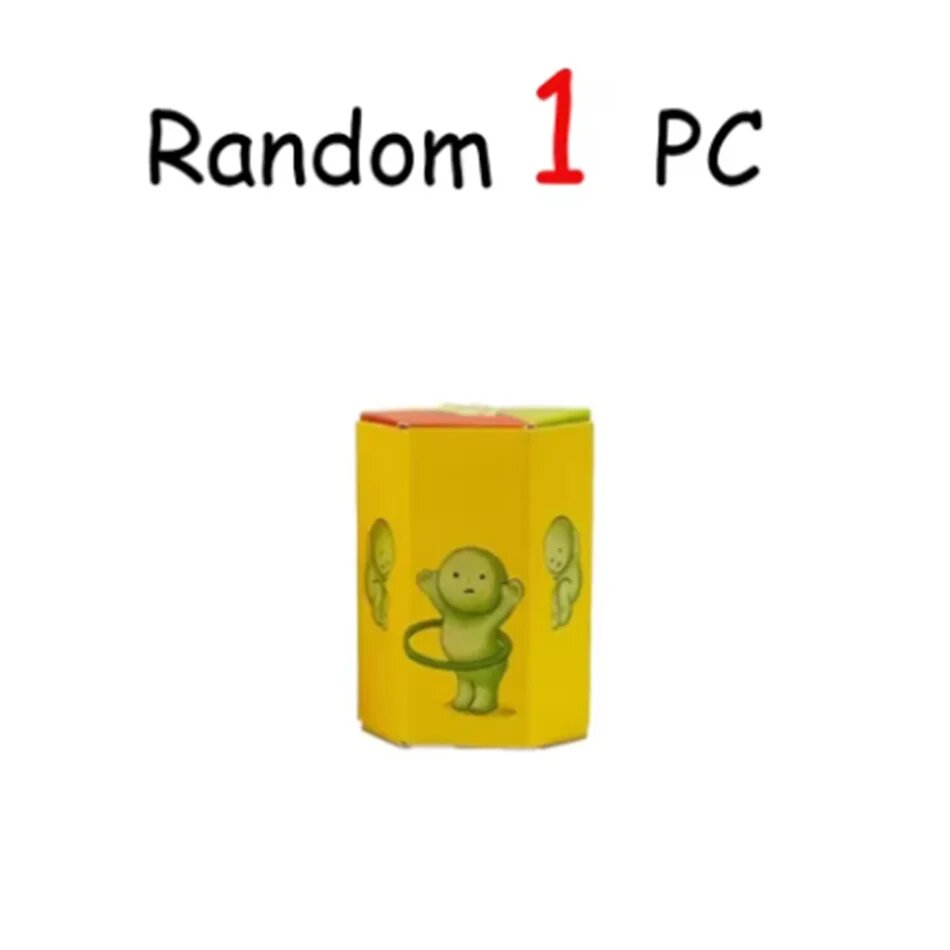 Зелёные светящиеся фигурки йоги из ПВХ Желтый, random 1pcs3