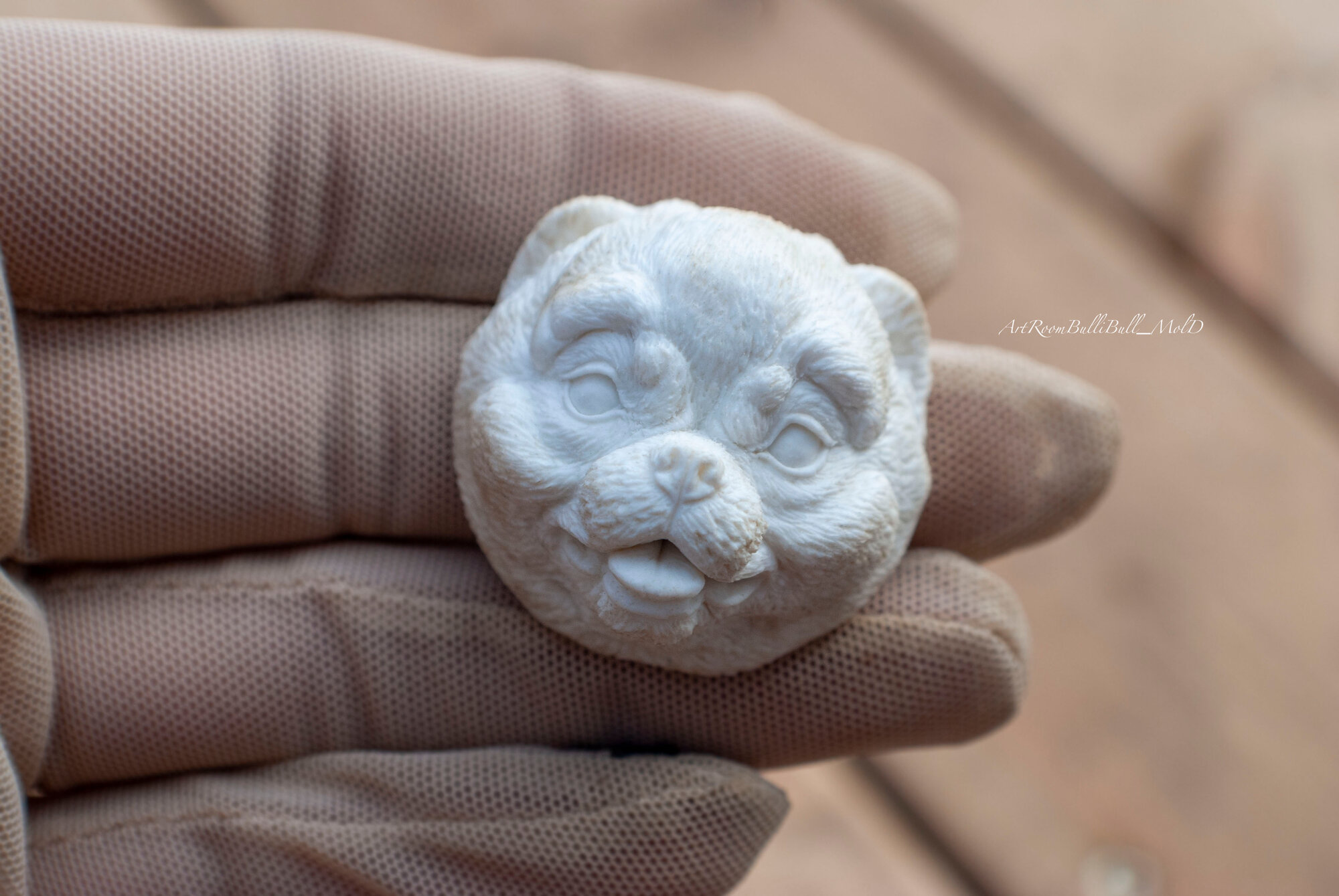 Авторский силиконовый молд Померанский шпиц (миди) — форма для эпоксидной смолы, гипса, мыла, полимерной глины