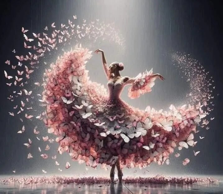 Алмазная Картина "Девочка Балерина" 5D Круглый Бриллиант 40х50 См.