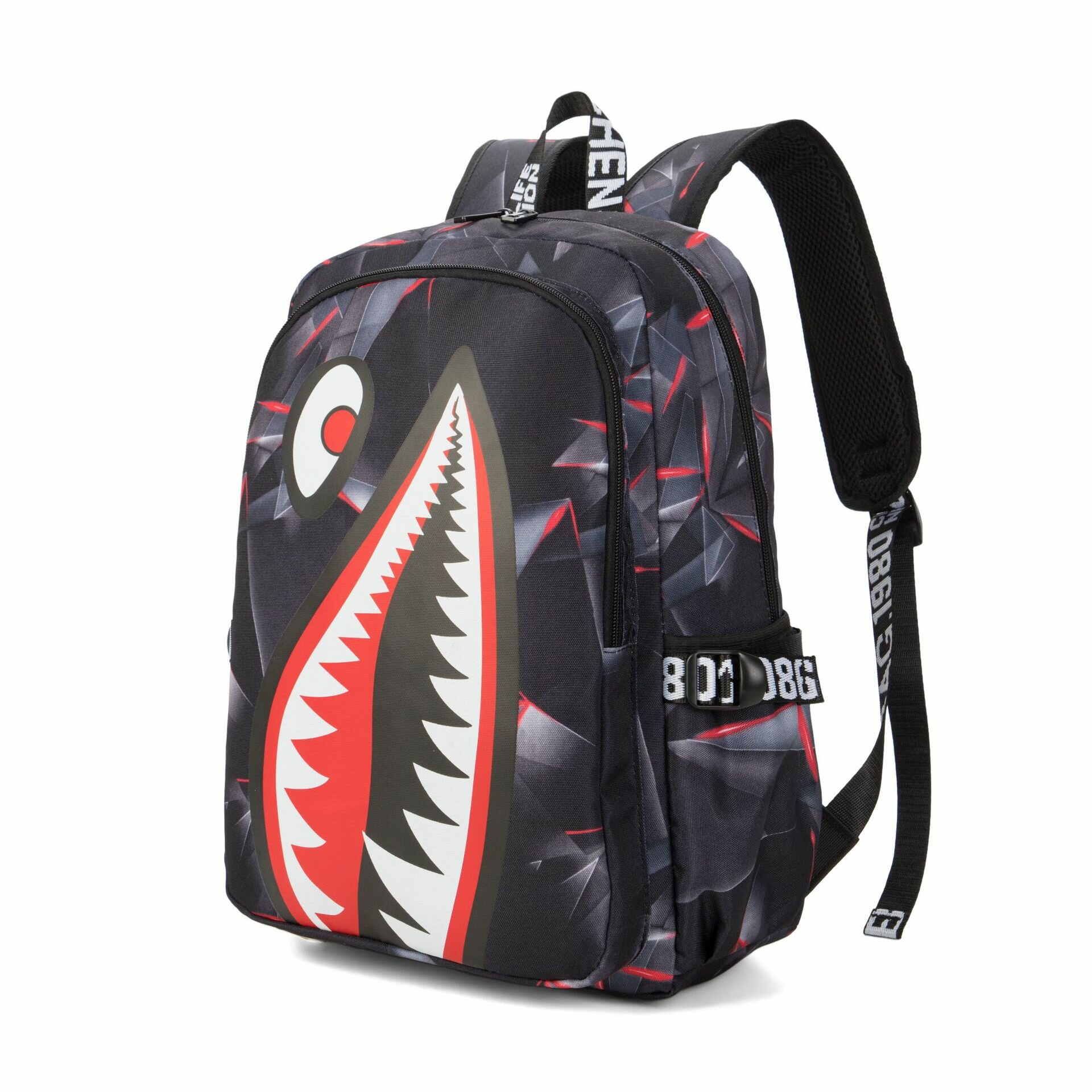 Рюкзак "Shark Schoolbag", трансграничная ткань, лазерная красная, для начальной школы