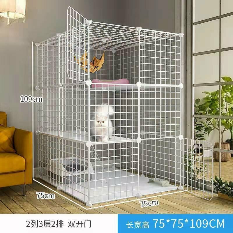 Клетка для кошек, очень большая, свободное пространство, двухъярусная вилла для кошек, домик для питомцев, большой домик для кошек, интегрированный без туалета