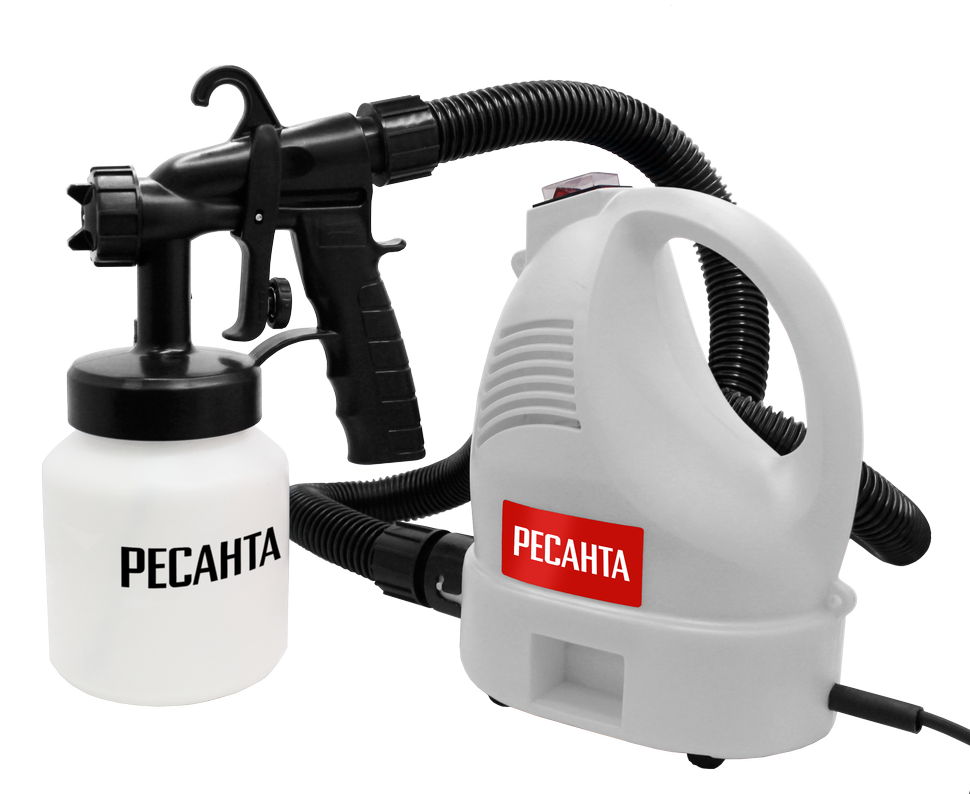 Краскораспылитель 700ВТ 0-1000 ГР. МИН. ЁМК. Бочка 800 МЛ. ВЕС 2.2КГ РЕСАНТА