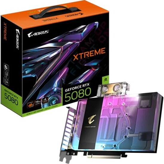 Видеокарта Gigabyte GeForce RTX 5080 XTREME WATERFORCE WB 16G