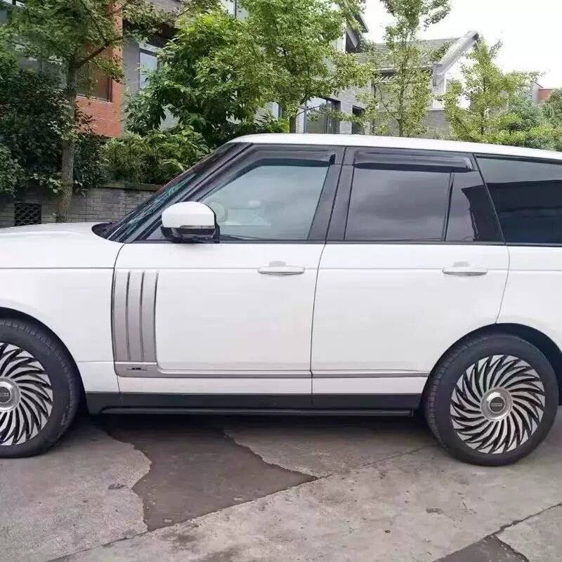 4-штуковая премиум-накладка на окно для Range Rover Sport 2023-2025 Long Wheelbase, черный цвет, без серебряного края,
