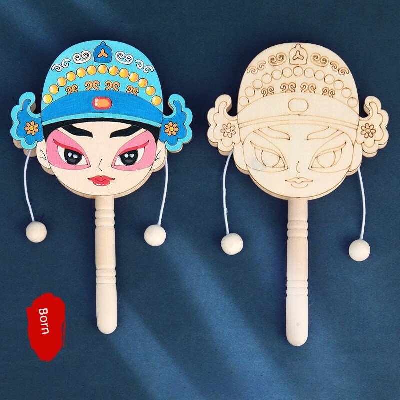 Набор для творчества: детская раскраска-погремушка, материалы для рукоделия, роспись лица по мотивам Пекинской оперы,