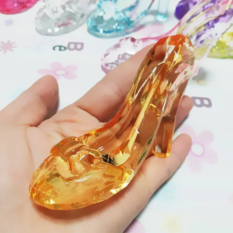 Детские большие хрустальные туфли, игрушка-принцесса с камнями, туфли на высоком каблуке, подарок для развлекательного