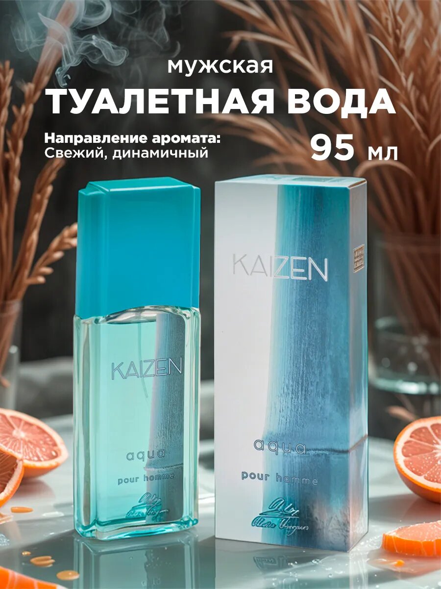 Туалетная вода свежий аромат Alain Aregon мужская Kaizen Aqua 95мл