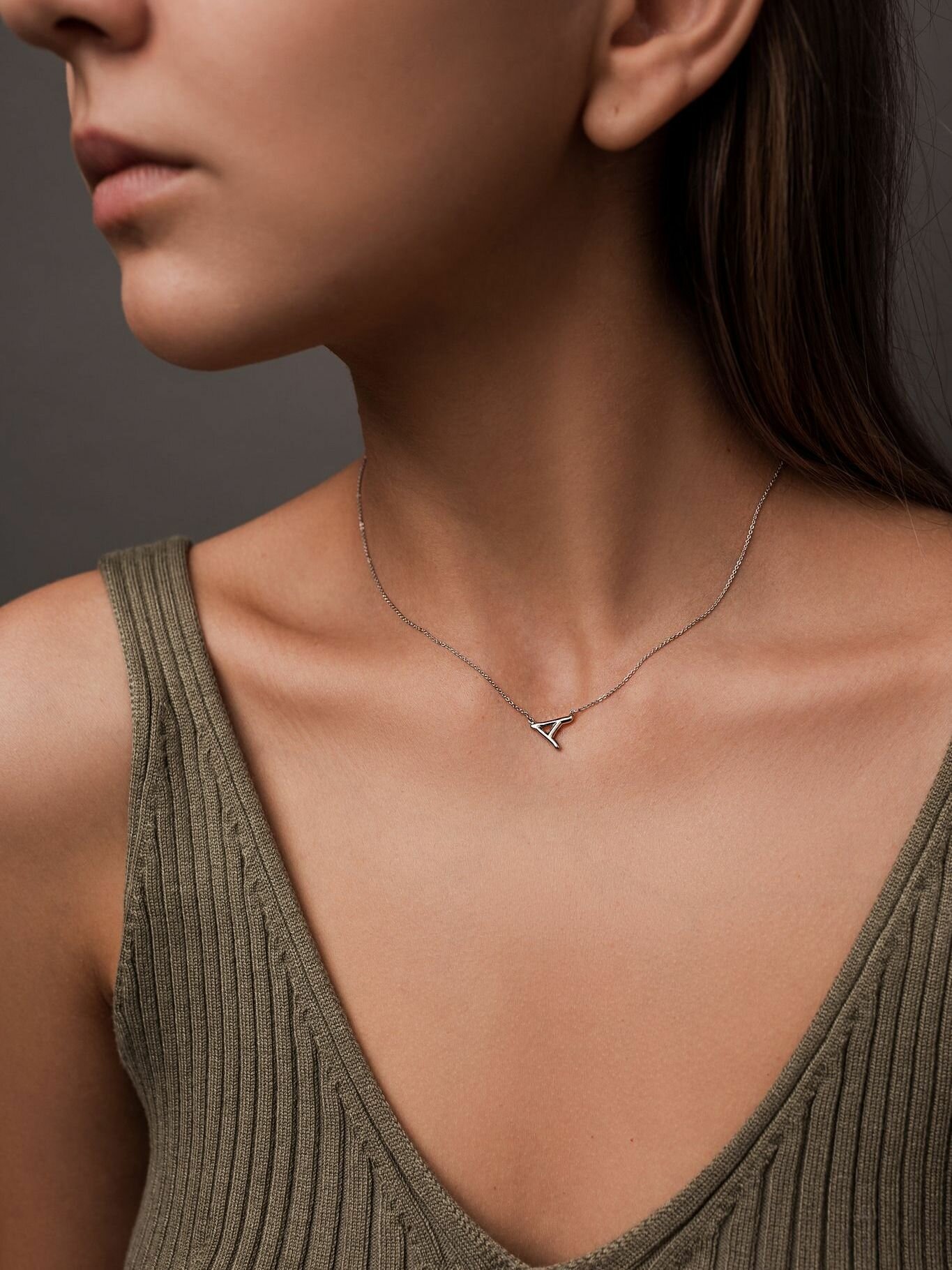 Колье, серебро, 925 проба, родирование