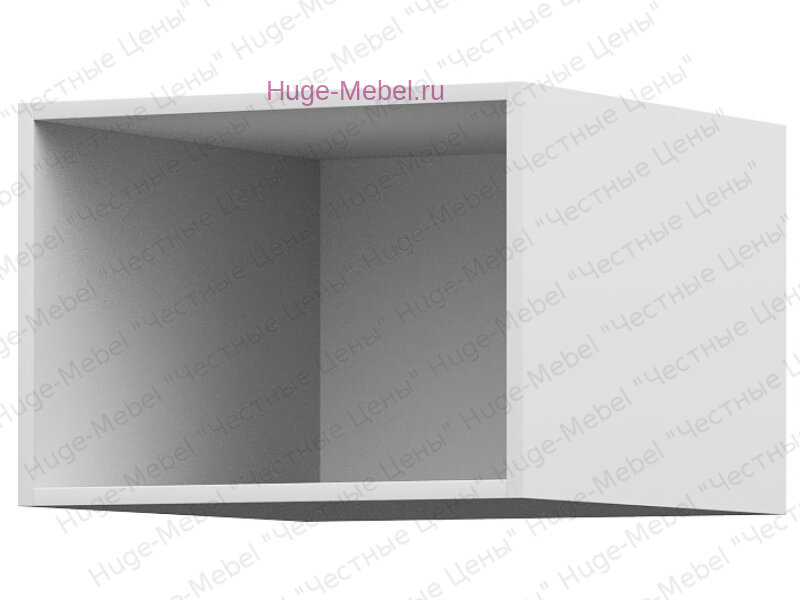Корпус антресольного кухонного шкафа 500х360 (белый) Huge Mebel. Ширина 500 Высота 358. Кухонные шкафы Без фасада