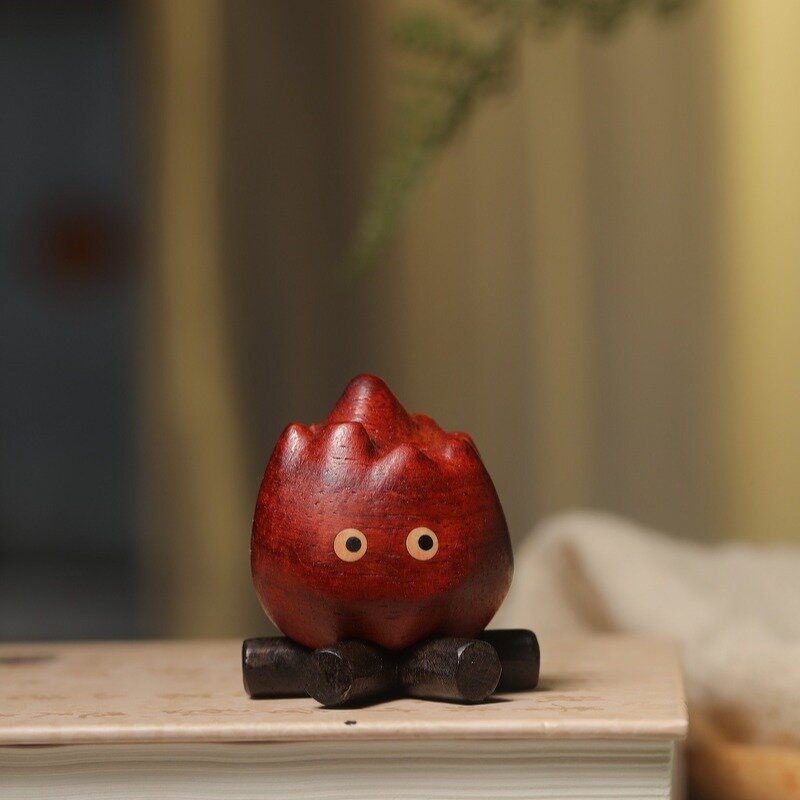 Розовое дерево, соединенное, маленький огненный орнамент, домашний креативный магнитный деревянный огненный орнамент