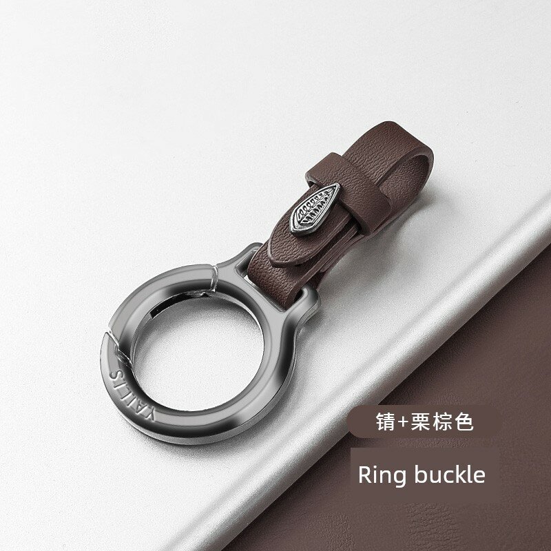 Ржавый автомобильный брелок-лента каштанового коричневого цвета, противоугонный для машин, современный держатель ключей