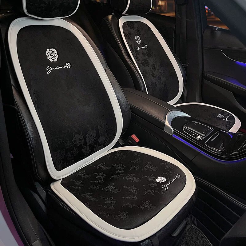 Льняная накидка на автомобильное сиденье, всесезонная, женская, премиум-класса, модель «Камелия» 2025 года, новая,