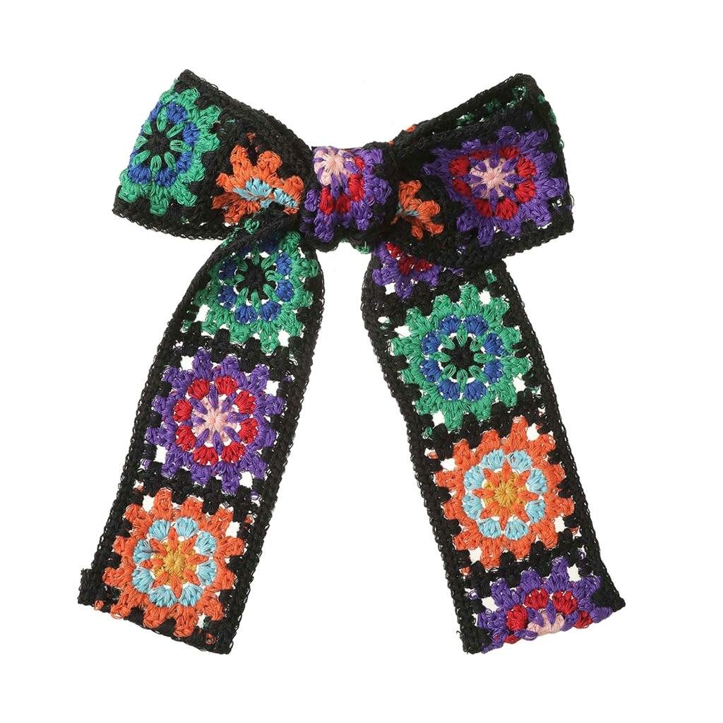 Вязаная плоская Заколка-шпилька, Заколка большого размера для пучков, головной убор для девочек