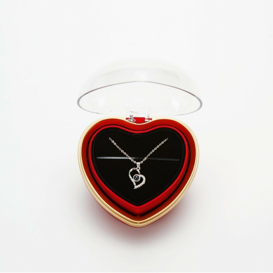 Кросс-бордерное новое ожерелье с розой, кольцо в форме сердца, ювелирная коробка на День святого Валентина, подарочная коробка для ювелирных изделий