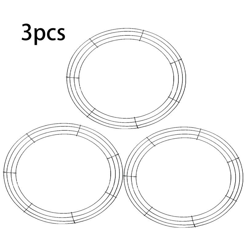 Каркас для венка из проволоки железный круглый декор для гирлянды рождественский металл 40см 16дюймов 3 шт