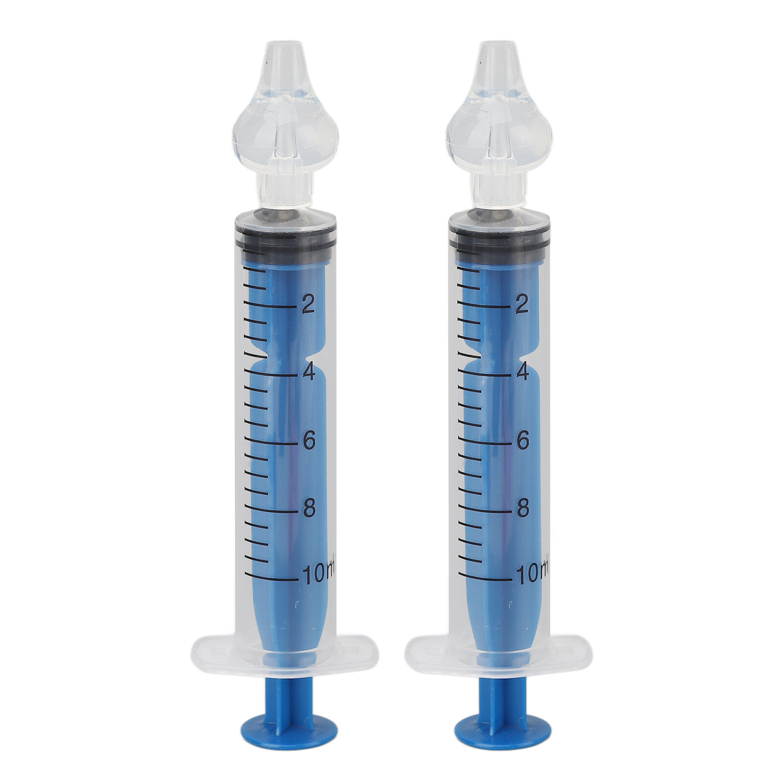 2pcs Syringe Nasal Irrigator 10ml Cleaning Rinse Silicone Nose Washing for Children Blue