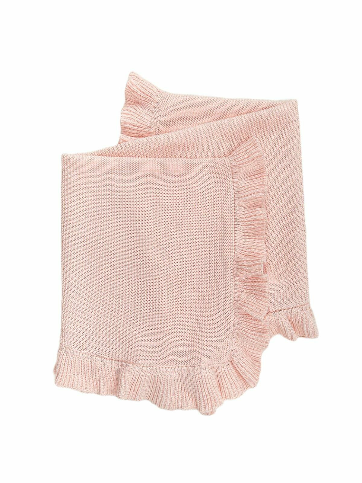 Хлопковое вязаное полотенце с рюшами, мягкое и дышащее покрывало для кровати, осень-зима