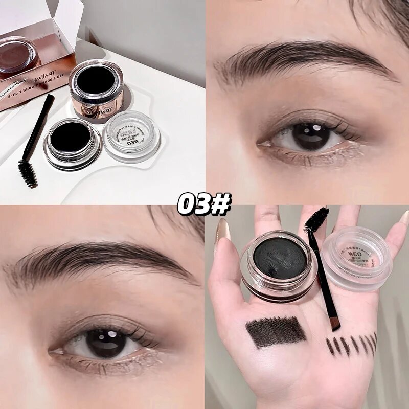 Помада И Гель Для Бровей 2-в-1: Натуральный, Стойкий, Простой В Использовании, Водостойкий Крем Для Создания Объемных 3D-бровей