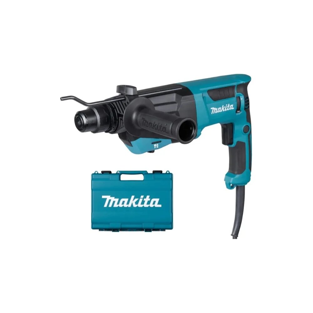 Перфоратор Makita HR2670 800 Вт, 3 режима, сила удара 3 Дж, хвостовик sds-plus, кейс, вес 2.9 кг, максимальное сверление