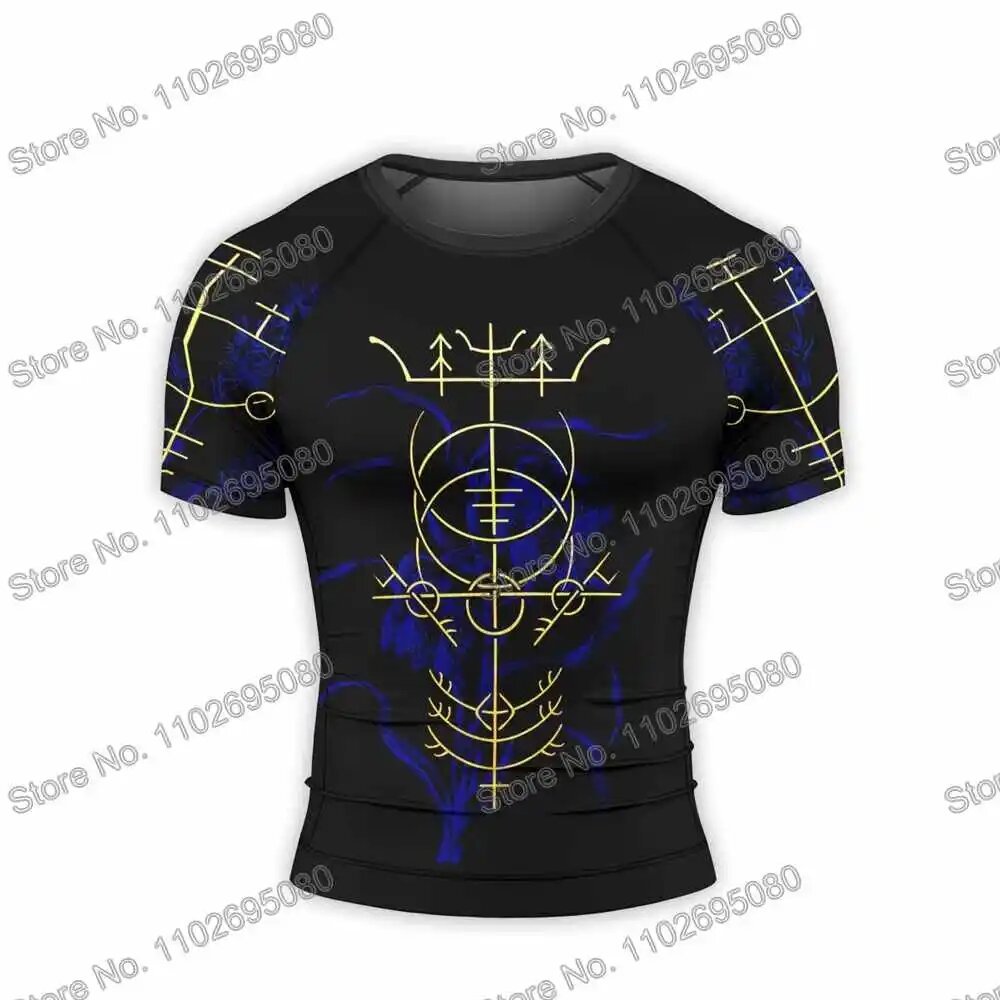 Vikings 3 Рашгард для серфинга из полиэстера и спандекса для мужчин Черный, 4XL, 1