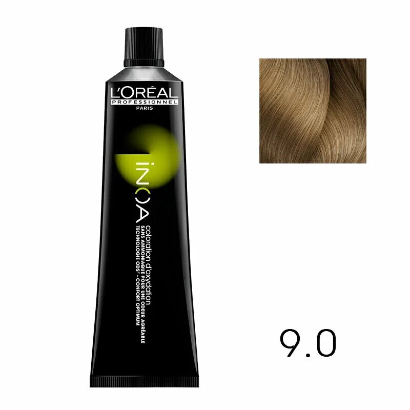 L'OREAL Professionelle иноа 9.0 краска для волос без аммиака 60мл. Натуральный блондин глубокий.