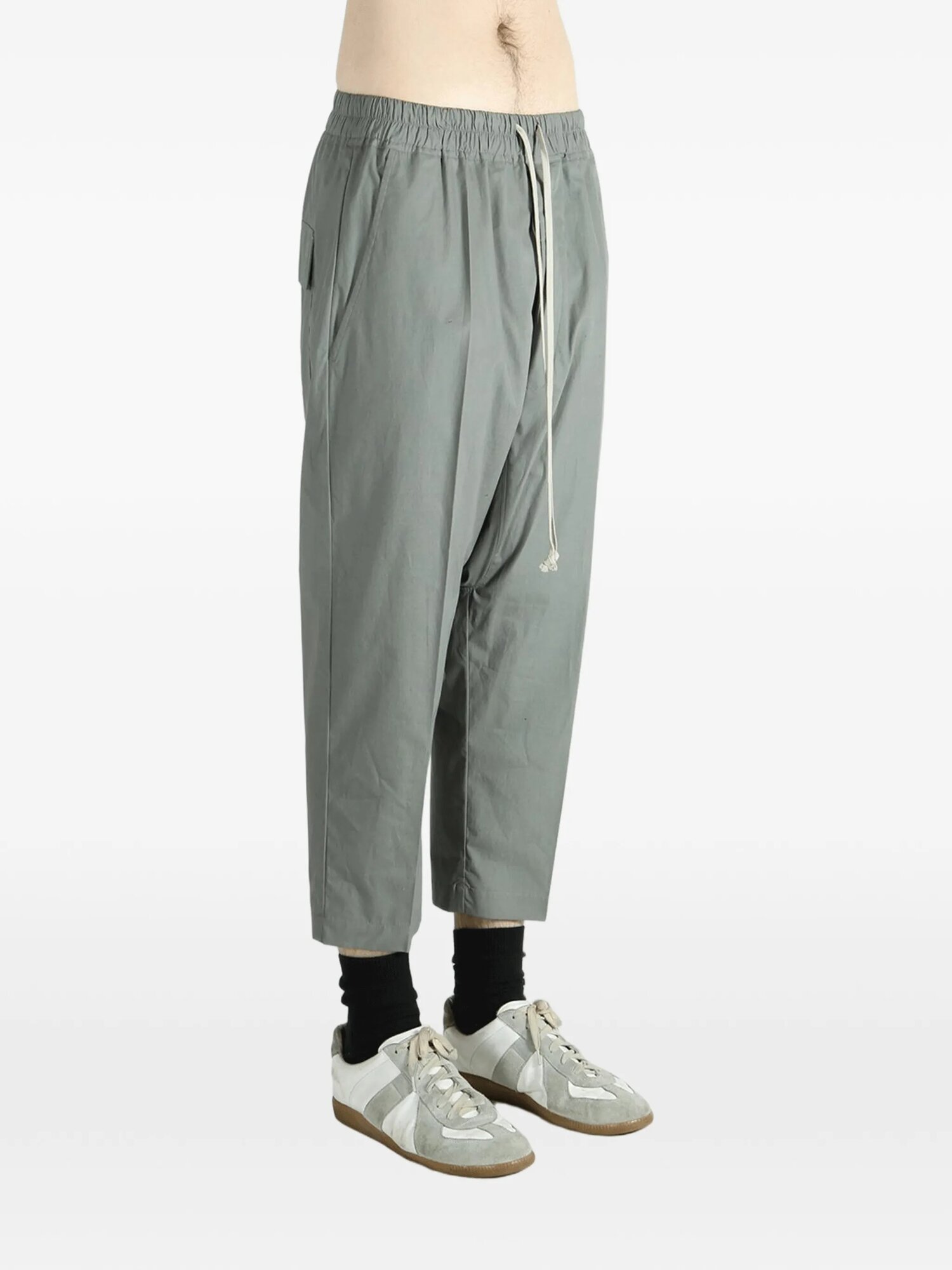 Брюки Rick Owens Drawstring-waist trousers, размер 46, green — фото 1