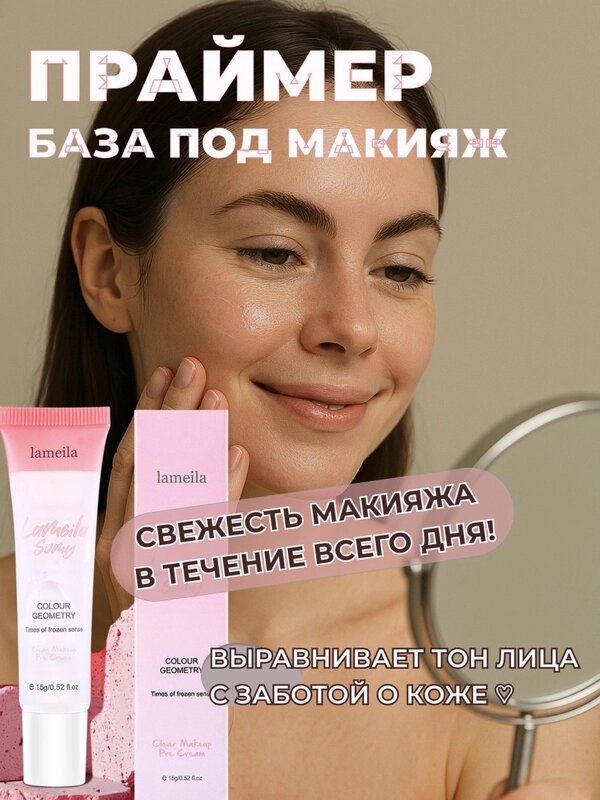 База под макияж, праймер, основа под макияж, тональный крем, консилер, крем для лица