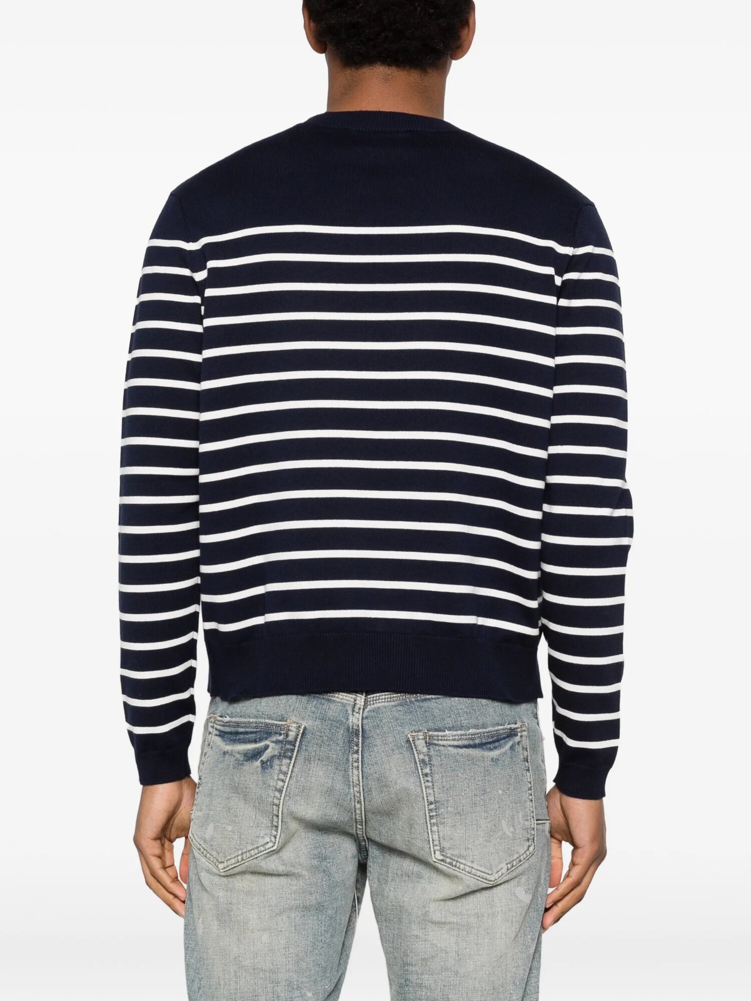 Свитер DSQUARED2 Striped embroidered sweater, размер S, , синий — фото 1