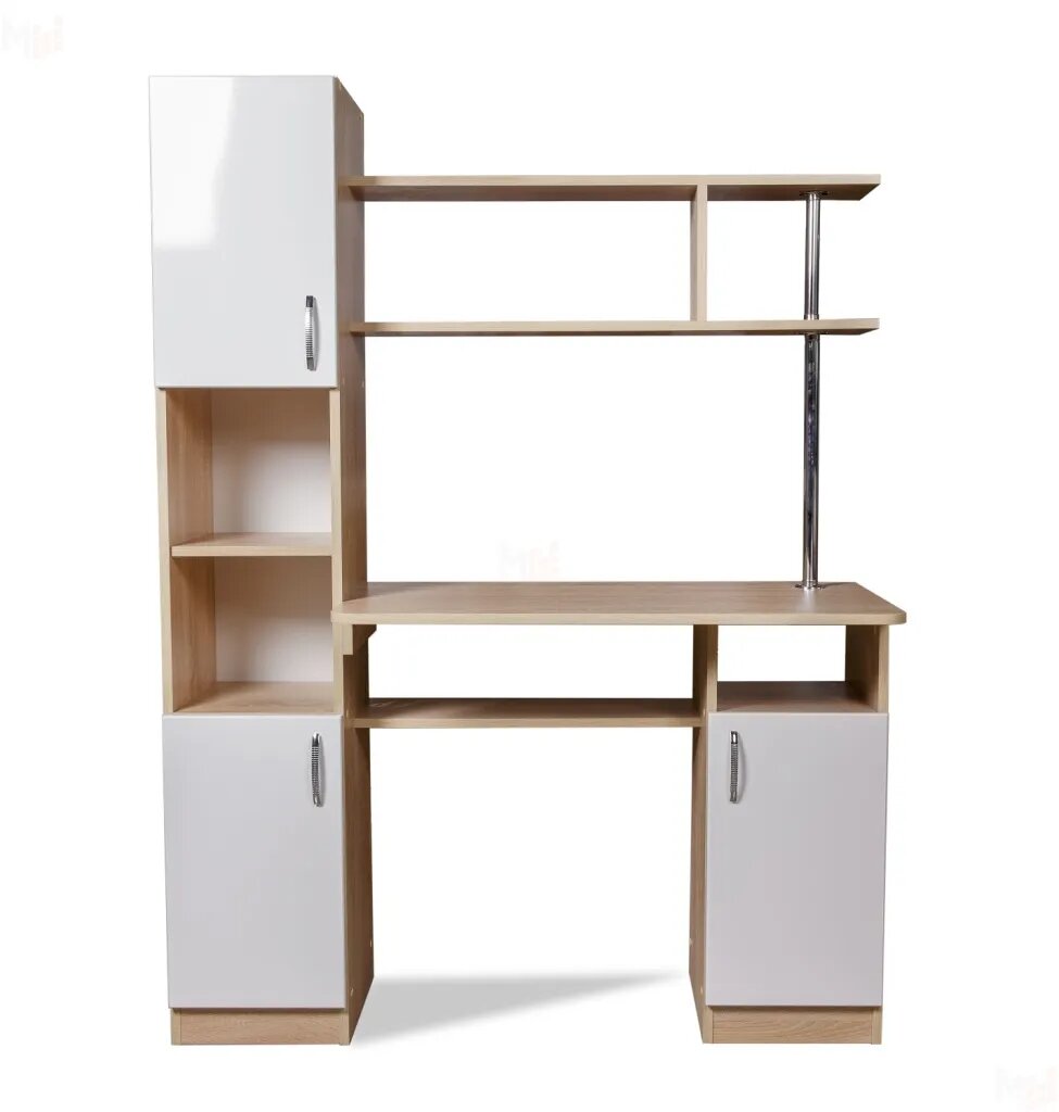 Компьютерный стол бител СК-7, материал ЛДСП, Дуб Сонома/Белый