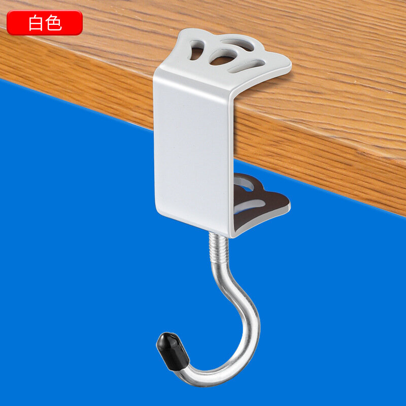 Крючок для стола для студентов, крючок для подвешивания без сверления для школьных сумок, двойной крючок, одинарный крючок, корона розовая, черный двойной крючок