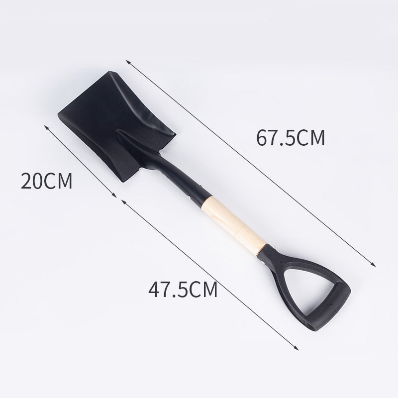 Садовая лопата, многофункциональная, маленькая, с острым квадратным наконечником, для копания песка, снега, почвы, морского добычи, маленькая лопата